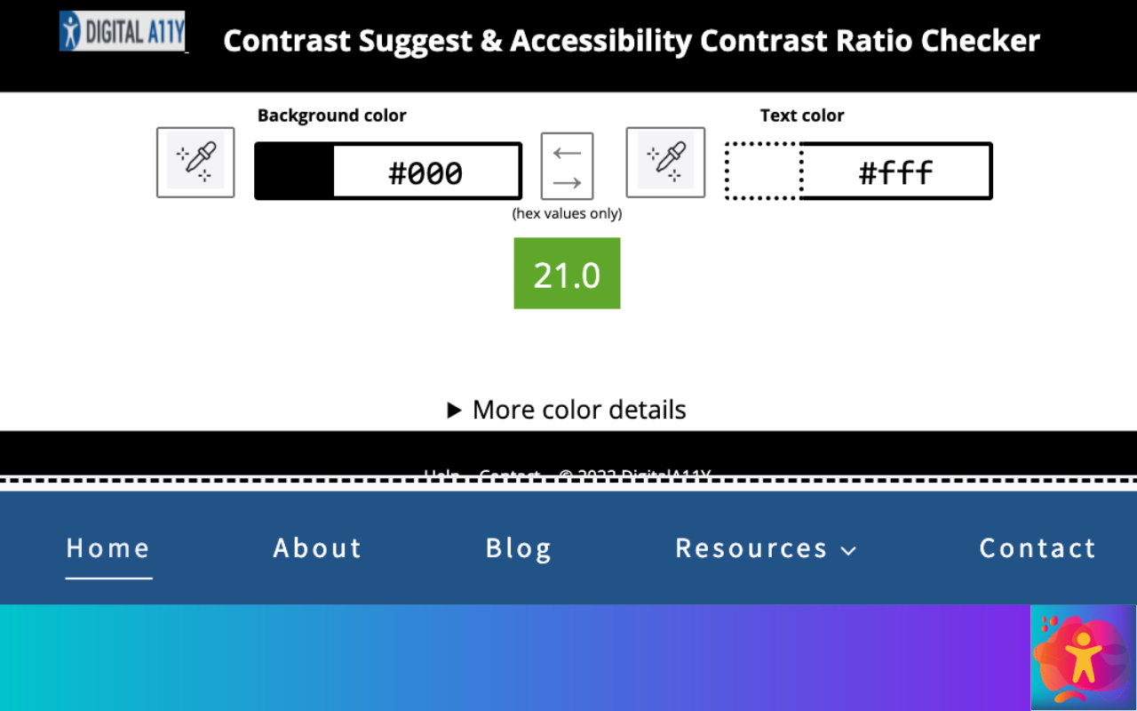 Color Contrast Checker Chrome Extension - DigitalA11Y